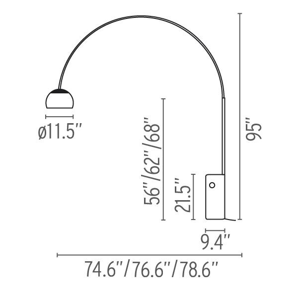 Arco Floor - Flos | Arching Floor Lights - USA & Canada