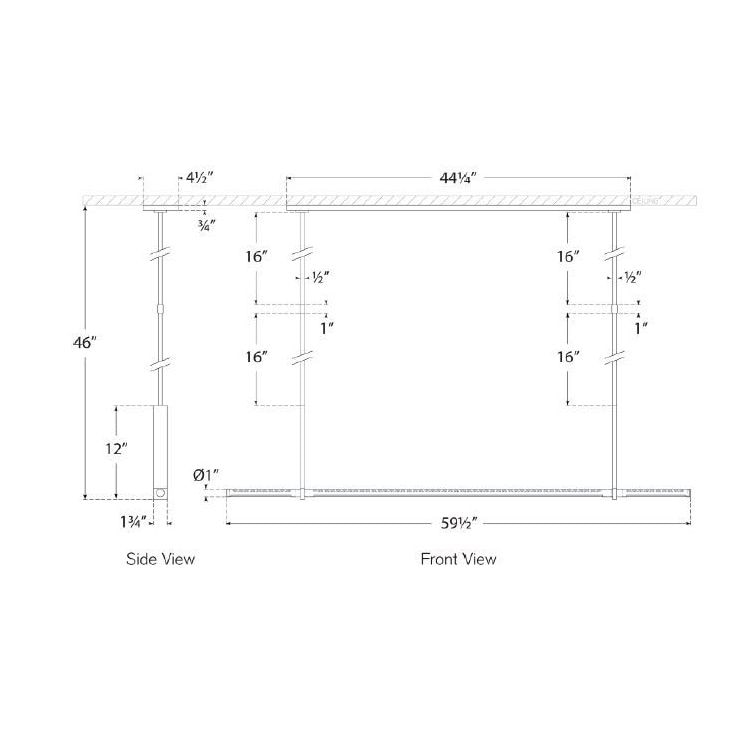 Axis Large Linear Pendant Suspension - Visual Comfort Signature ...
