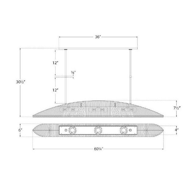 Utopia Large Linear Pendant Suspension - Visual Comfort Signature Collection | Pendant Lights ...